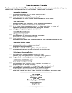 A Useful Tower Maintenance Checklist – The Broadcasters Desktop Resource